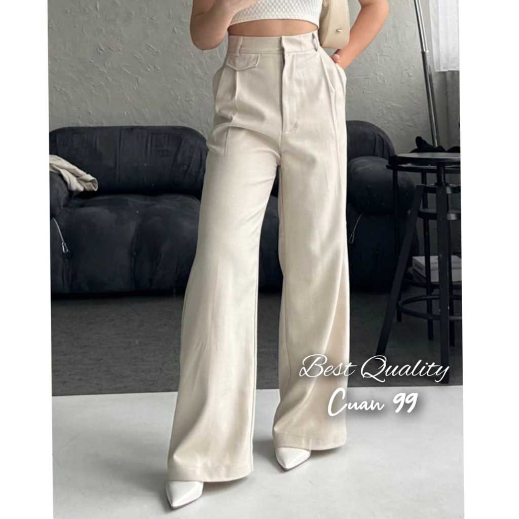 Jual ORO PANTS - Loose Pants Trouser Wanita - Celana Anti Kusut ...