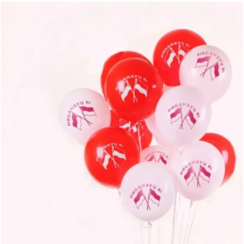 Jual Balon merah putih motif kemerdekaan 17 agustus | Shopee Indonesia