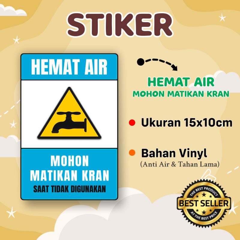 Jual STIKER HEMAT AIR MOHON MATIKAN KRAN | Shopee Indonesia
