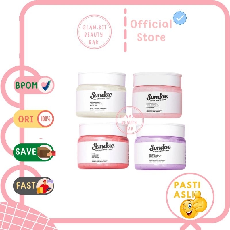Jual SUNDAE Shower Cream Gentle Whipped Soap 100ml | Shopee Indonesia