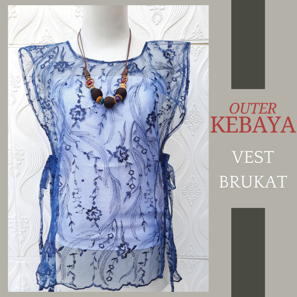 Jual Rompi Brokat Tanpa Lengan Outer Rompi Tali Brokat Premium Vest ...