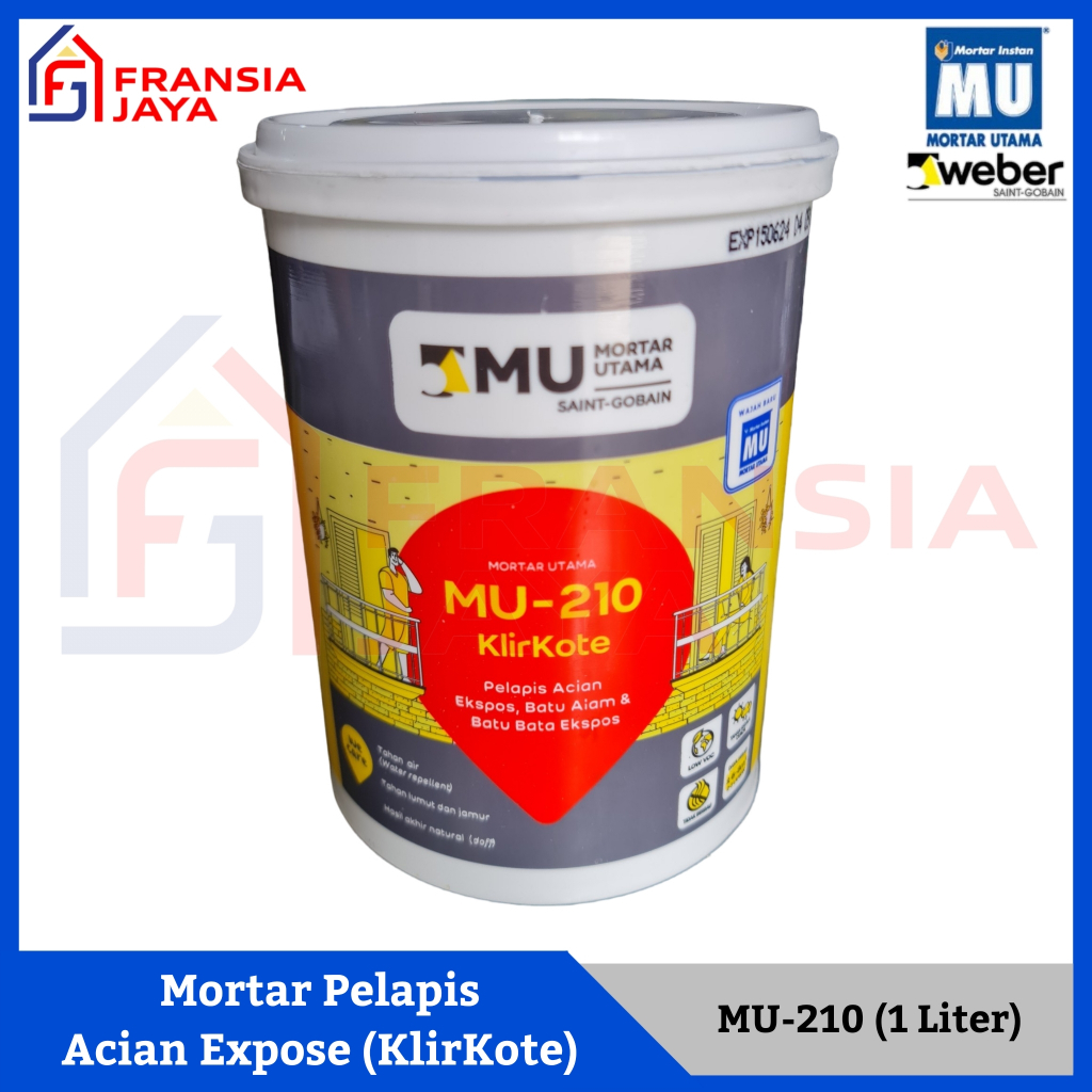 Jual MU-210 | MU210 KlirKote Pelapis Coating Batu Alam 1 Liter Mortar ...