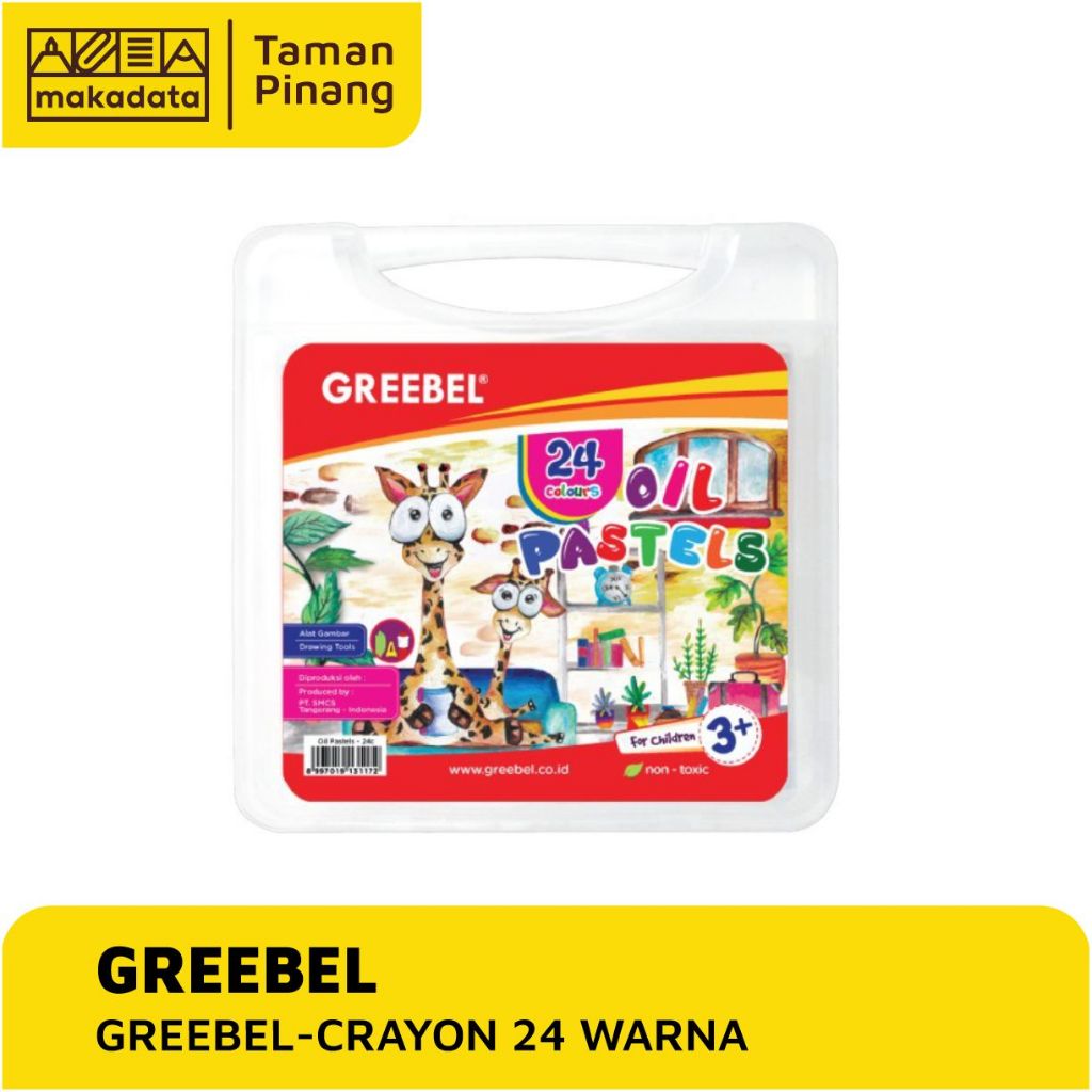 Jual CRAYON / OIL PASTEL GREEBEL ISI 24 WARNA (1 PCS) | Shopee Indonesia