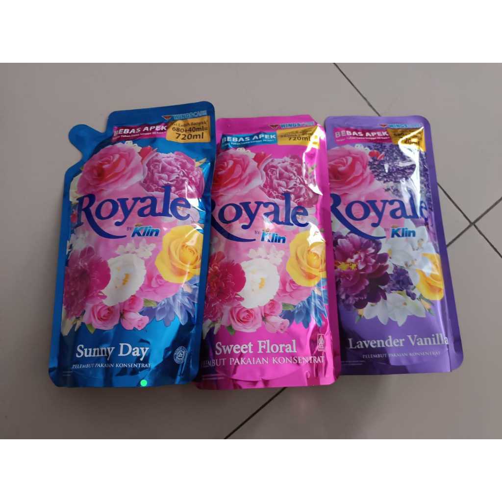 Jual SOKLIN ROYALE Softener Pewangi 720ml 3 varian wangi | Shopee Indonesia