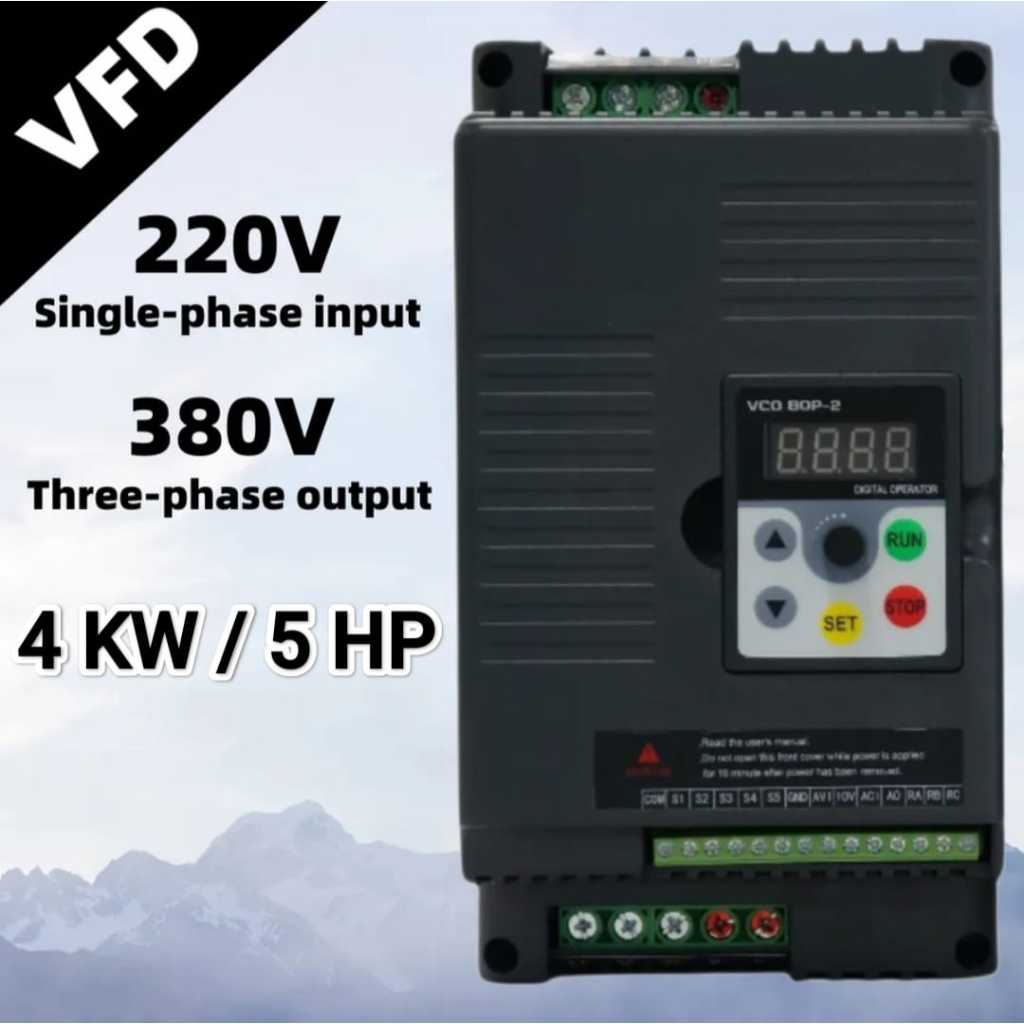Jual Inverter Motor 1 Phase 220V ke 3 Phase 380V 4KW 4 KW 5.5HP 5.5 HP Input 1 Phase 220V Output ...