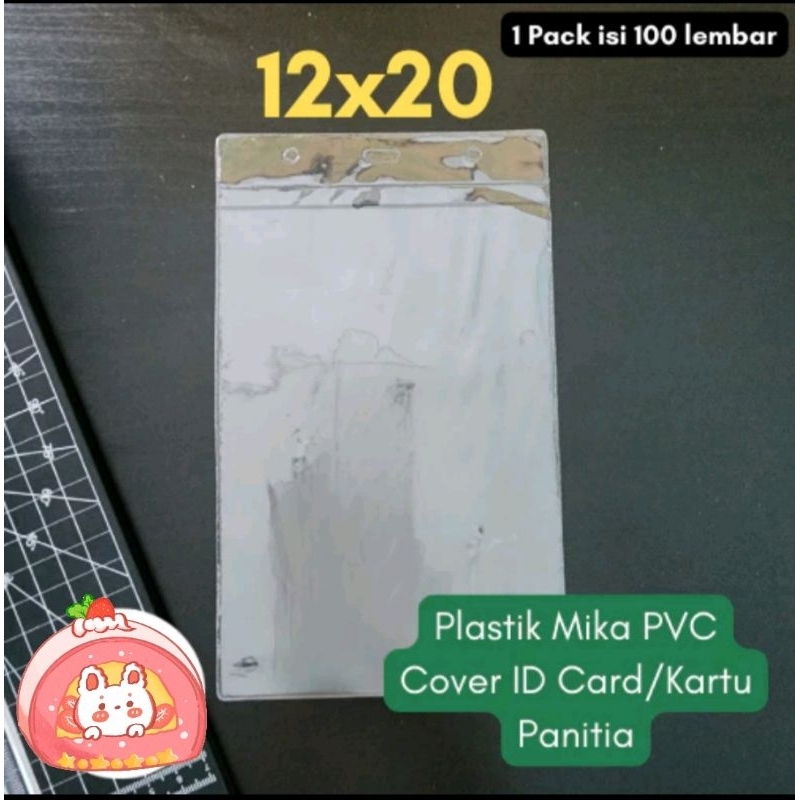 Jual Plastik Id card/Mika nametag Ukuran 12X20cm Harga per 100Lembar | Shopee Indonesia