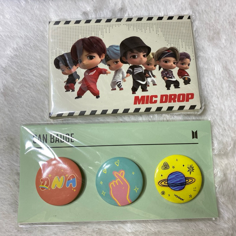 Jual SALE BTS Official Merchandise Postcard Set Mic Drop Ver & DNA Can Badge Set | Shopee Indonesia