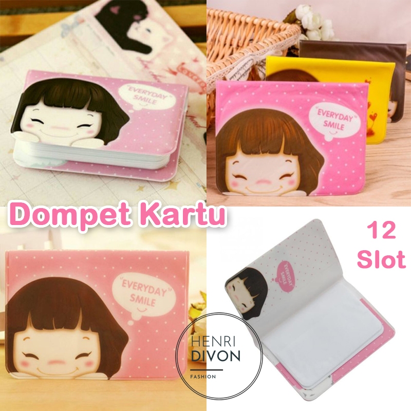 Jual Dompet Kartu Everyday Smile 12 Slot Desain Lucu Unik Card ...
