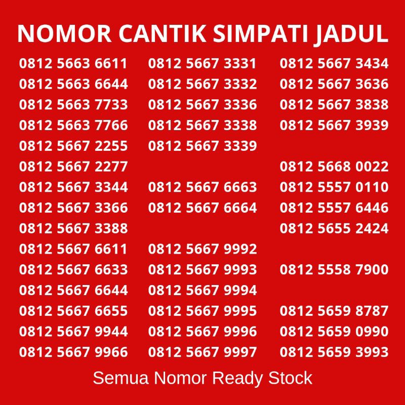 Jual Kartu Perdana Telkomsel Prabayar - Nomor Cantik Simpati 4G LTE | Shopee Indonesia