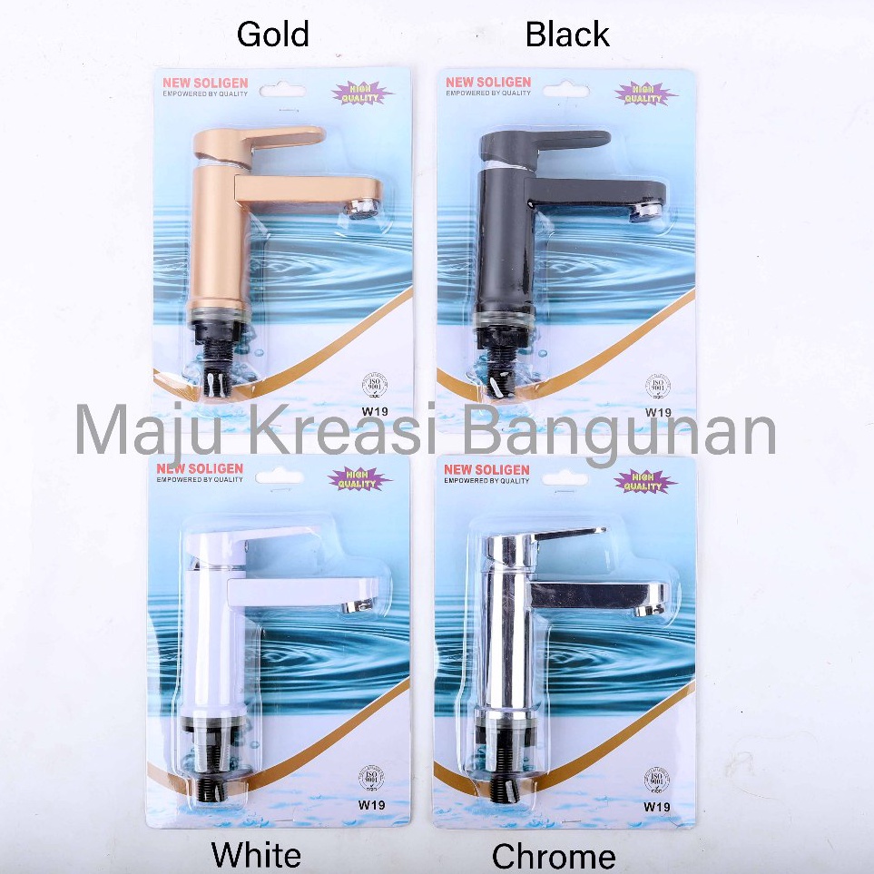 Jual SjC Kran Wastafel Soligen W19 Tanam Keran Air PVC Chrome Putih ...