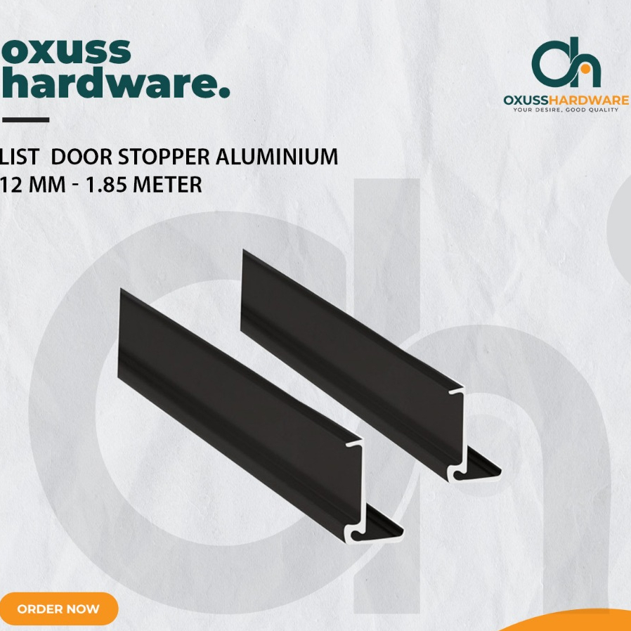 Jual List Stopper Pintu Aluminium Partisi Cubicle 12mm - Hitam | Shopee ...