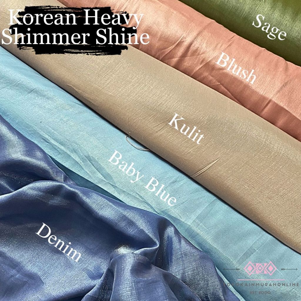 Jual Kain Katun Shimmer Metallix Korea Heavy Kilap Original 100% Cotton ...