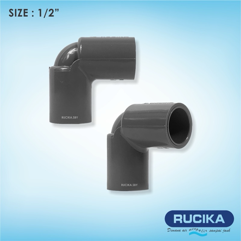 Jual Sambungan PVC merk Rucika Knee / Elbow AW ukuran 1/2 inch Barang ...