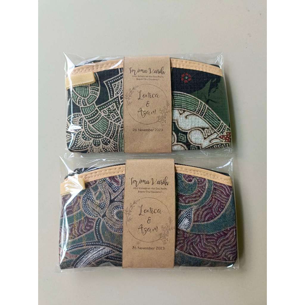 Jual SOUVENIR PERNIKAHAN Dompet Pouch batik Khas Jogja 16x10 cm | Shopee Indonesia