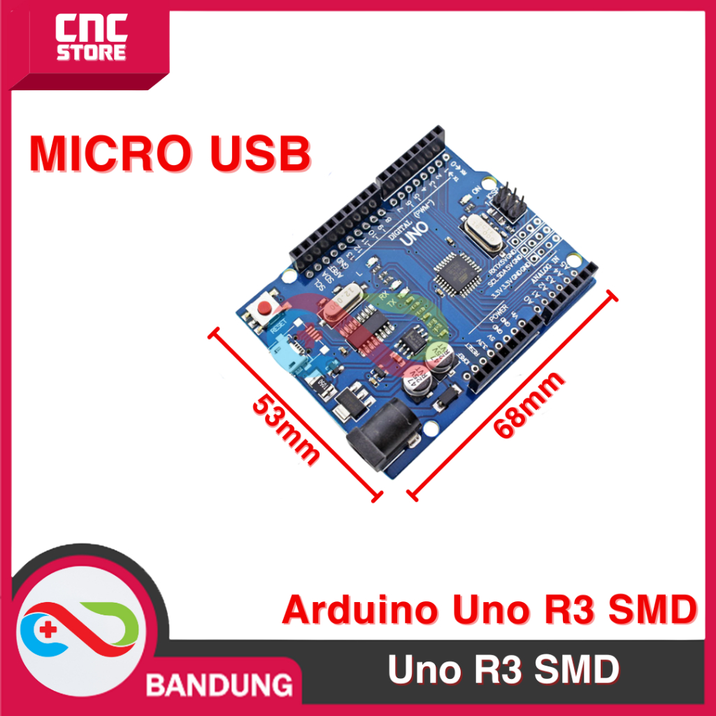 Jual ARDUINO UNO R3 ATMEGA328P SMD CH340 ATMEGA328P TYPE-C | Shopee ...