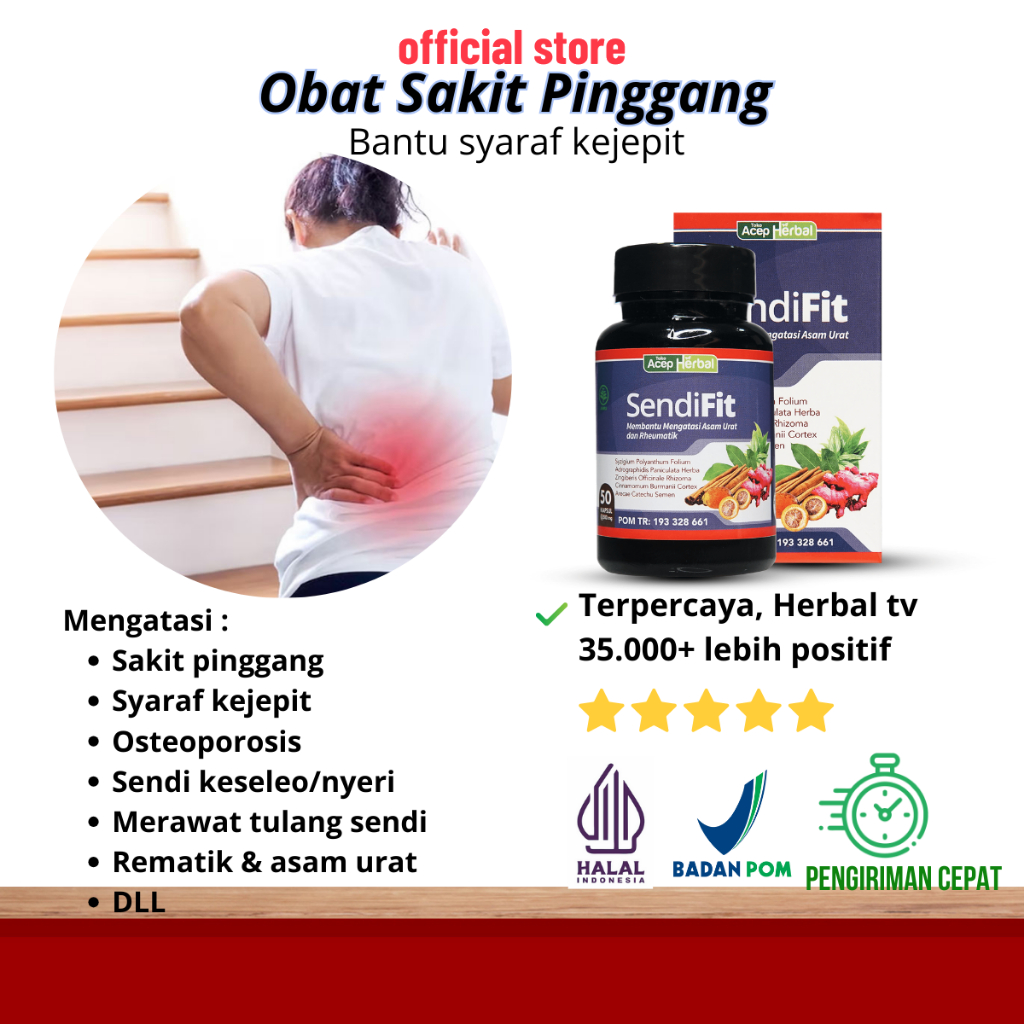 Jual Obat Sakit Pinggang Saraf Kejepit di Tulang Belakang Herbal Syaraf ...