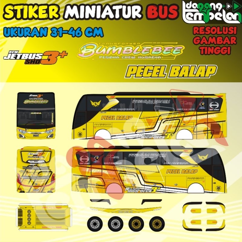 Jual Stiker miniatur bus PECEL BALAP Bumblebee | Shopee Indonesia