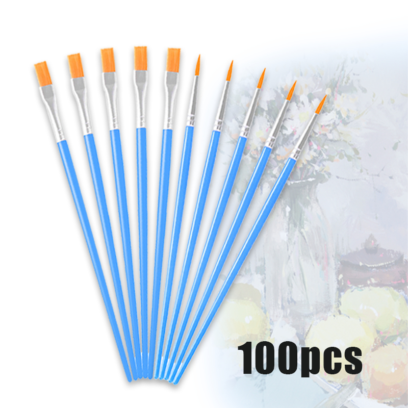 Jual 100pcs Kuas Cat Minyak 16.5cm Kuas Lukis Set Kuas Lukis Lengkap ...