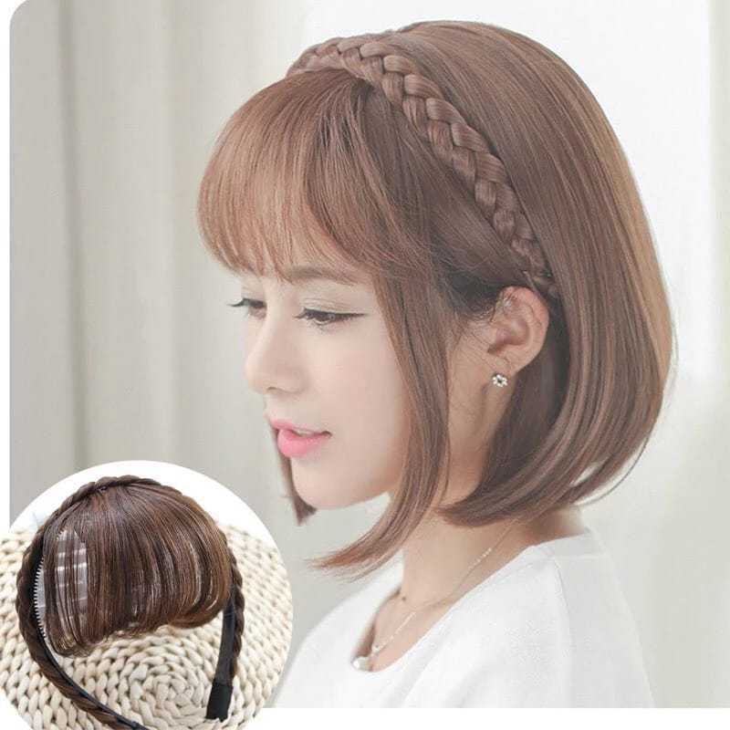 Jual familygames PONI BANDO KEPANG wig poni rambut palsu kepang tulang ...