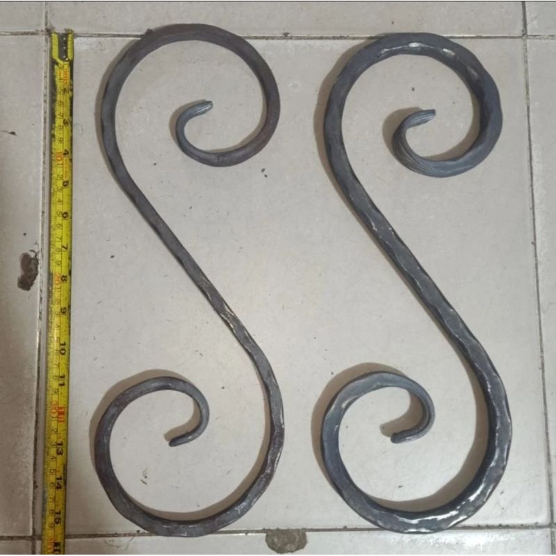 Jual Ornamen Pagar Besi Tekukan Letter S 40x15 Nako 12 dan Nako 16 ...