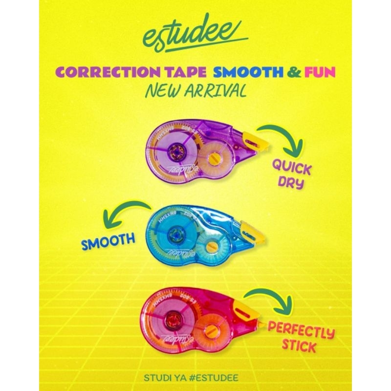 Jual Estudee Correction Tape Smooth & fun | Shopee Indonesia