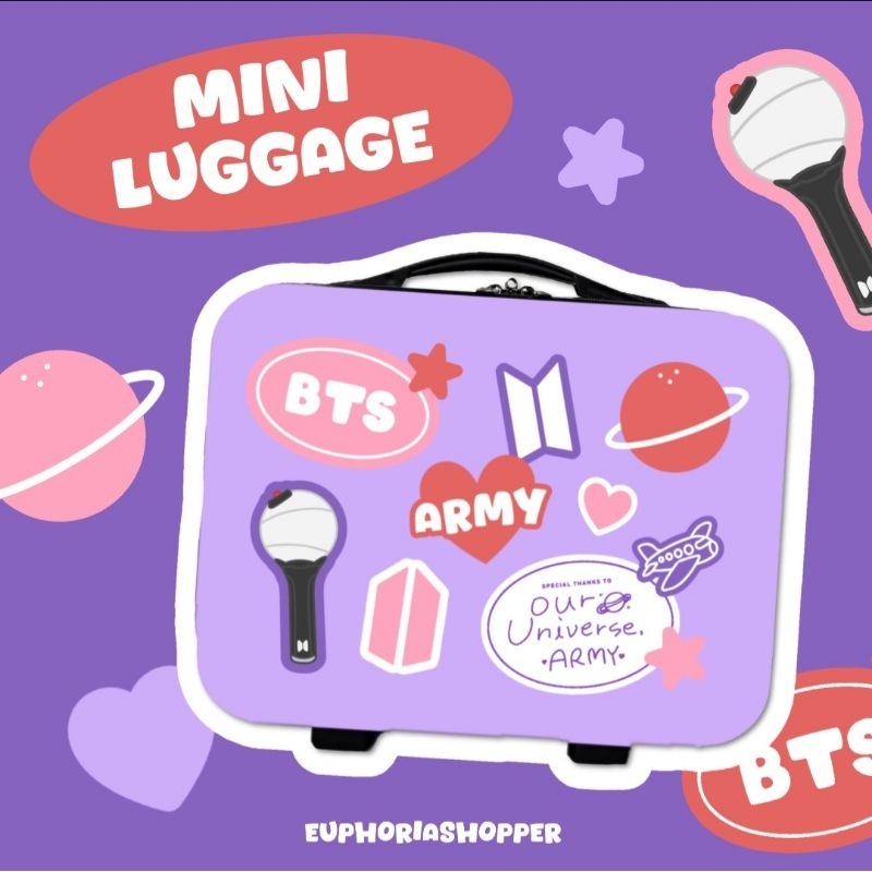 Jual mini koper luggage BTS by euphoriashopper | Shopee Indonesia