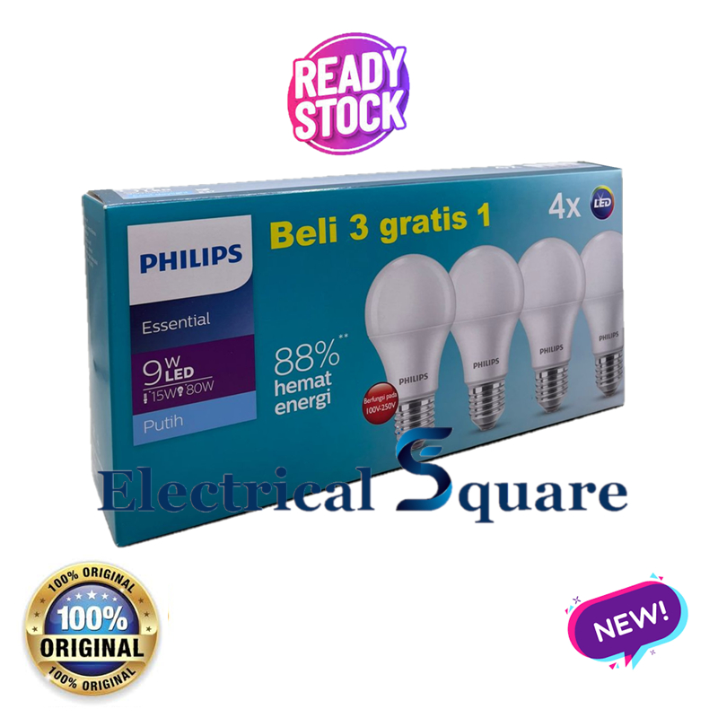 Jual Lampu LED Philips Paket 5 7 9 11 Watt W Multipack Essential Ess 5W 7W 9W 11W | Shopee Indonesia