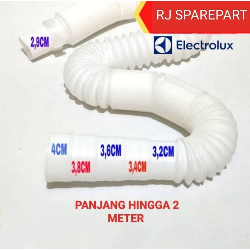 Jual Selang Flexible Pembuangan Air Mesin Cuci Electrolux 1 Tabung Atau 2 Tabung 2M | Shopee ...