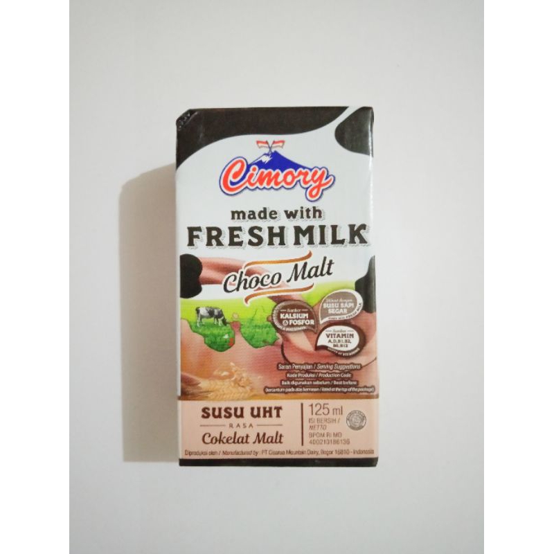 Jual susu kotak kecil Cimory rasa choco malt 125ml | Shopee Indonesia