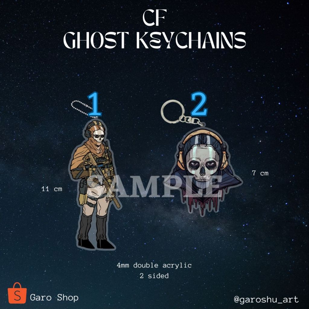 Jual Gantungan Kunci Akrilik Call of Duty Ghost CF by Garoshu | Shopee ...