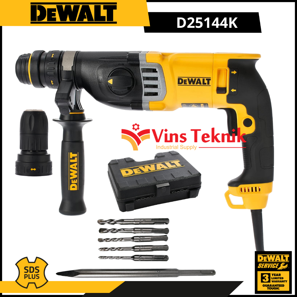Jual Mesin Bor Beton Rotary Hammer 28MM D25144 DEWALT D25144K | Shopee ...