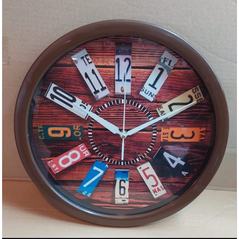 Jual Jam dinding VINTAGE Jam dinding Motif kayu tipe 999 Diameter 30cm ...