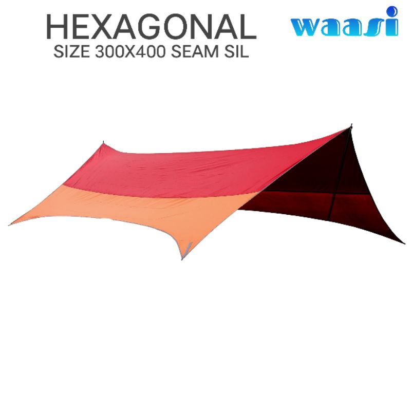 Jual Flysheet HEXAGONAL 300x400 Waterproof Atap Tenda Camping Kanopi ...