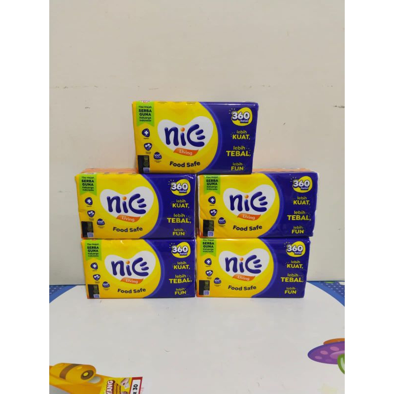 Jual 5 Pack & 6 Pack Tissue Nice 360 Lembar Tisu Facial Wajah | Shopee ...