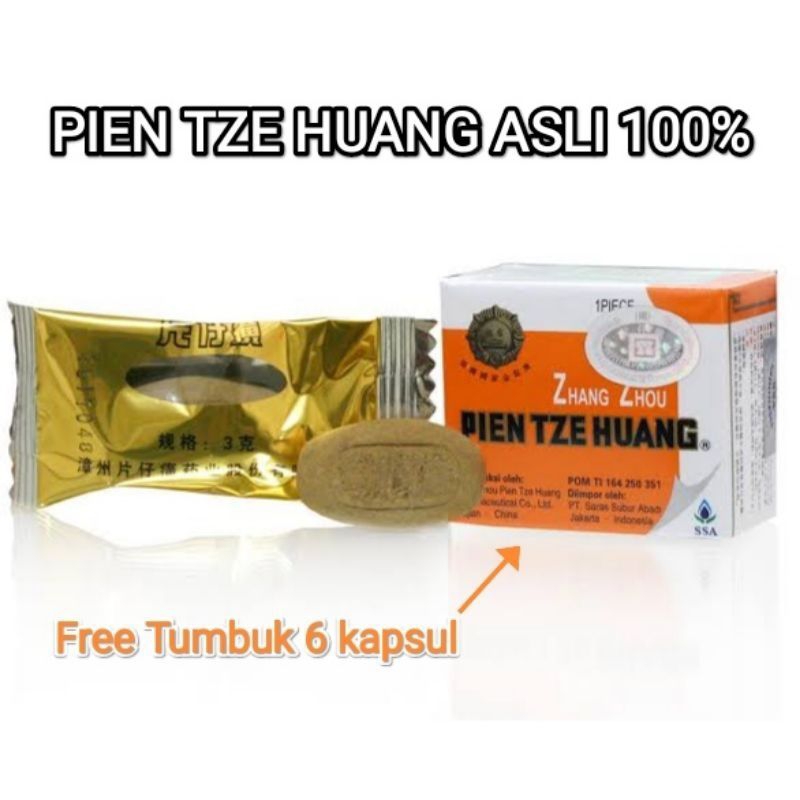 Jual PIEN TZE HUANG KAPSUL SSA ASLI ORIGINAL OBAT PASCA OPERASI CAESAR (FREE TUMBUK 6 KAPSUL ...