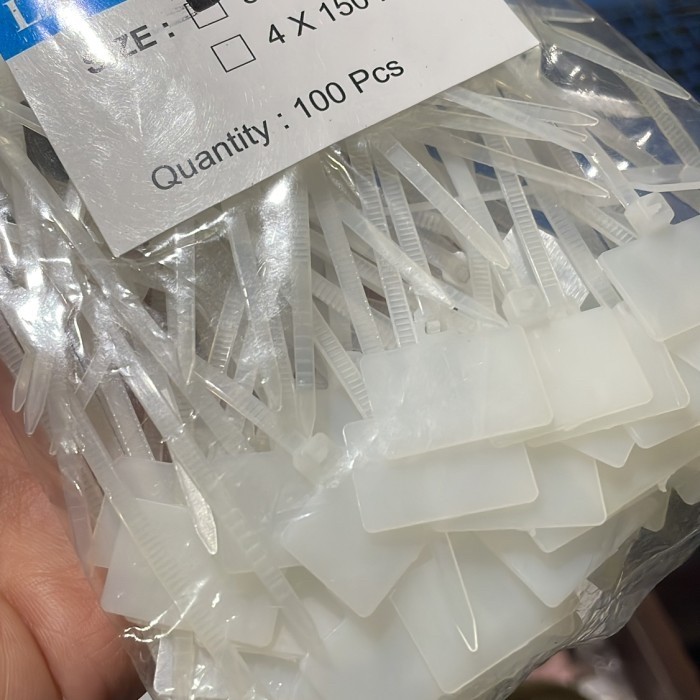 Jual Kabel Ties Label Nylon Putih 10cm isi 100 Biji Name tag | Shopee ...