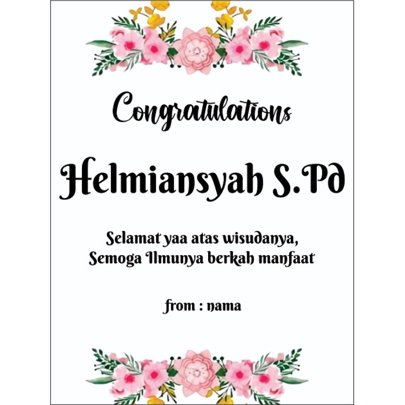 Jual Sticker ucapan wisuda , congratulations ,kelulusan | Shopee Indonesia
