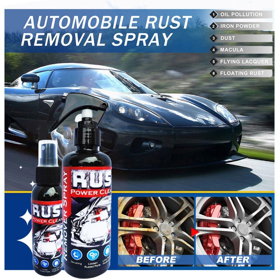 Jual Penghilang Karat Mesin Motor Mobil Baja Besi Rust Remover Pro Spray Cairan Pembersih Karat ...