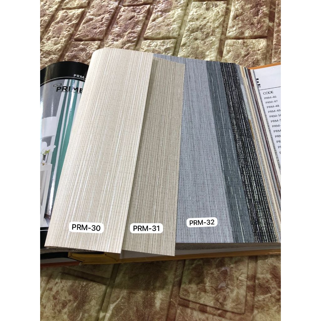 Jual WALLPAPER DINDING POLOS SERAT GARIS GRADASI CREAM PUTIH HITAM ...