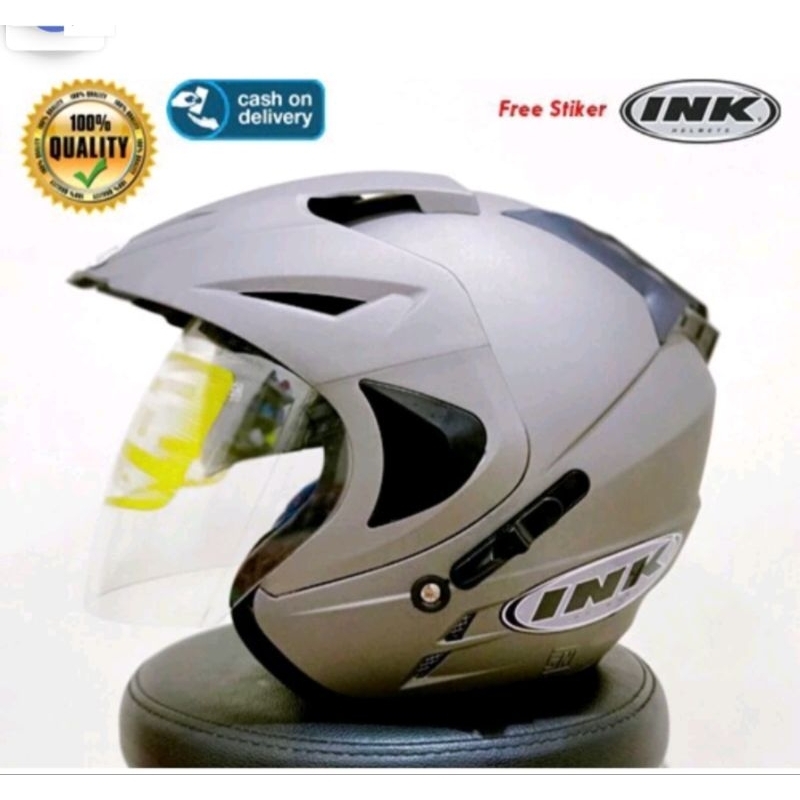 Jual HELM MODEL INK T1 DOUBLE VISOR FULL WARNA | Shopee Indonesia
