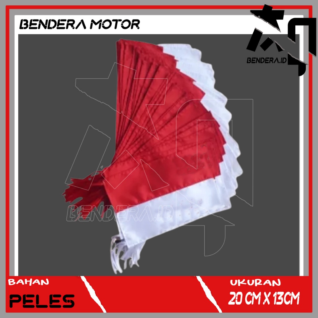 Jual Bendera Motor Merah Putih 20Cm x 13Cm | Shopee Indonesia