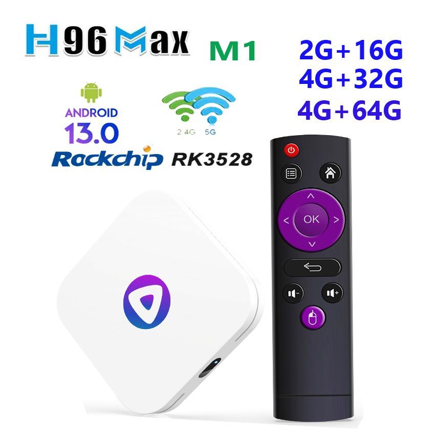 Jual H96MAX M1 Android 13 RAM 4GB/64GB Android Tv Box RK3528 Bluetooth ...