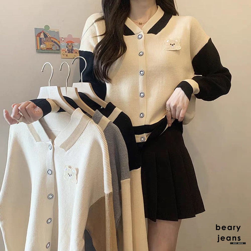 Jual BEARY JEANS BJ214 | Bear Women's Baseball Jacket Sweater Jaket ...