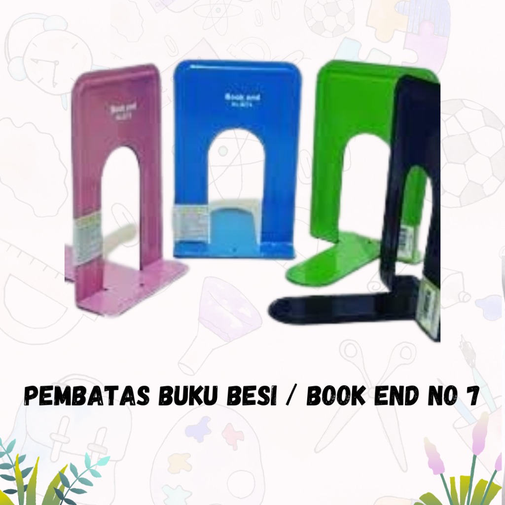 Jual PEMBATAS BUKU BESI / BOOK END NO 7 | Shopee Indonesia