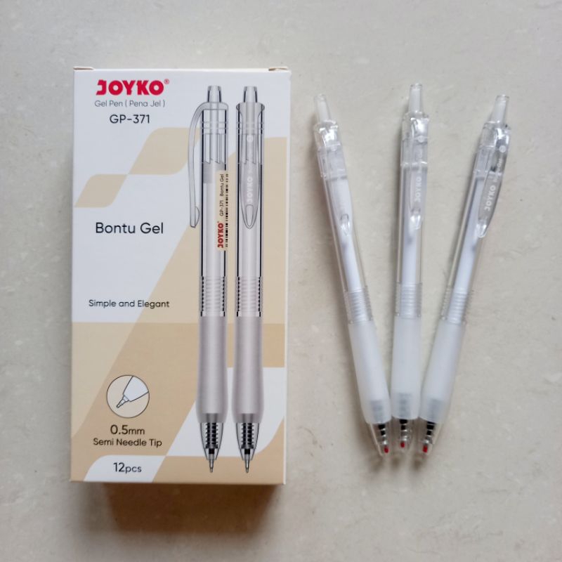 Jual [ LUSIN MURAH ] Pulpen Gel Pen Pena Jel 0.5 mm Joyko GP-371 Bontu | Shopee Indonesia