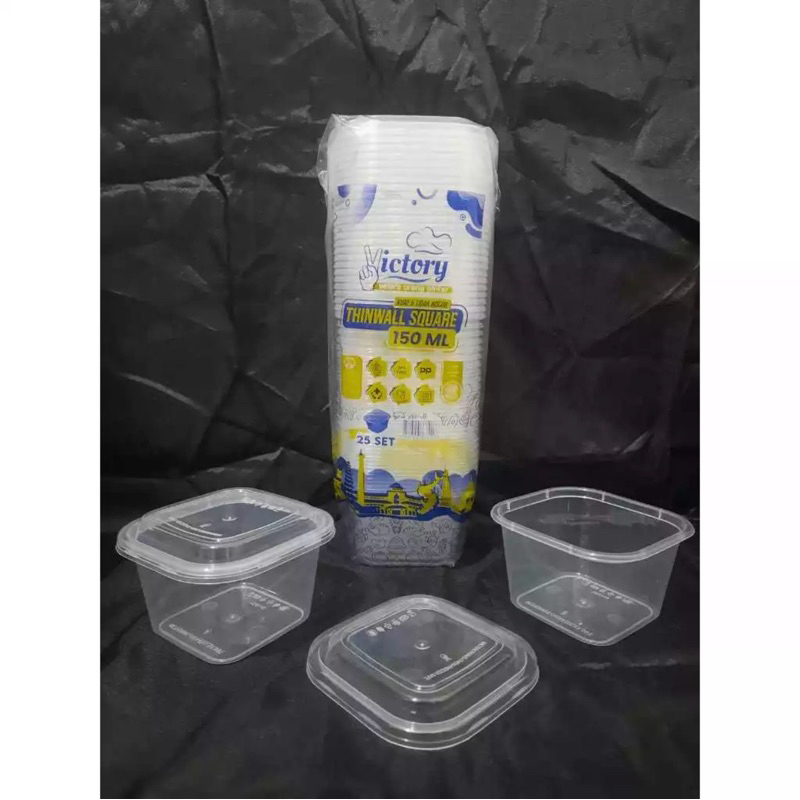 Jual Thinwall DM Victory Square 150ml 120ml isi 25pcs | Thinwal Kotak ...
