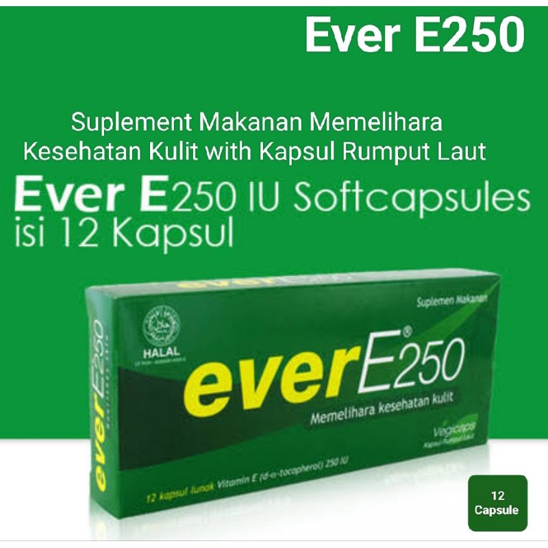 Jual Ever E250 Suplemen Kesehatan Kulit With Rumput Laut 12 Capsule | Shopee Indonesia