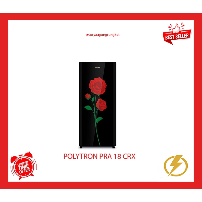 Jual KULKAS POLYTRON 1 PINTU BELLEZA VARIA 180 LITER 75 WATT - PRA 18 ...