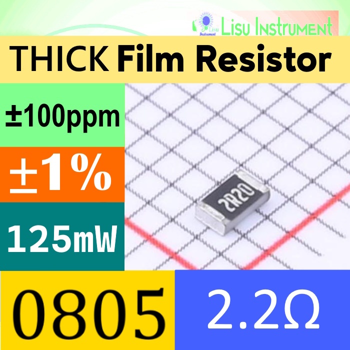 Jual 2.2R 0805 ±1% THICK Film Resistors SMD Chip Resistor 2.2Ω 2R20 ...