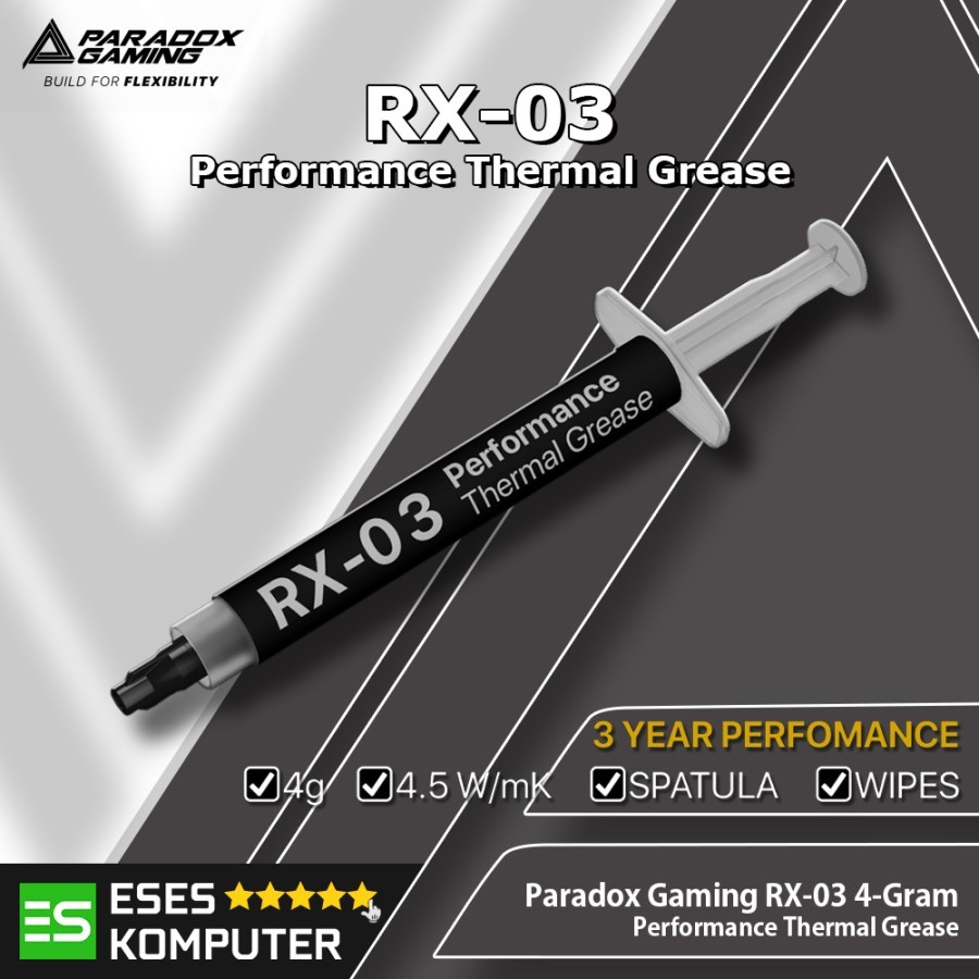 Jual Thermal Paste Paradox Gaming RX-03 (4 Gram) - RX03 Performance Thermal Grease | Shopee ...